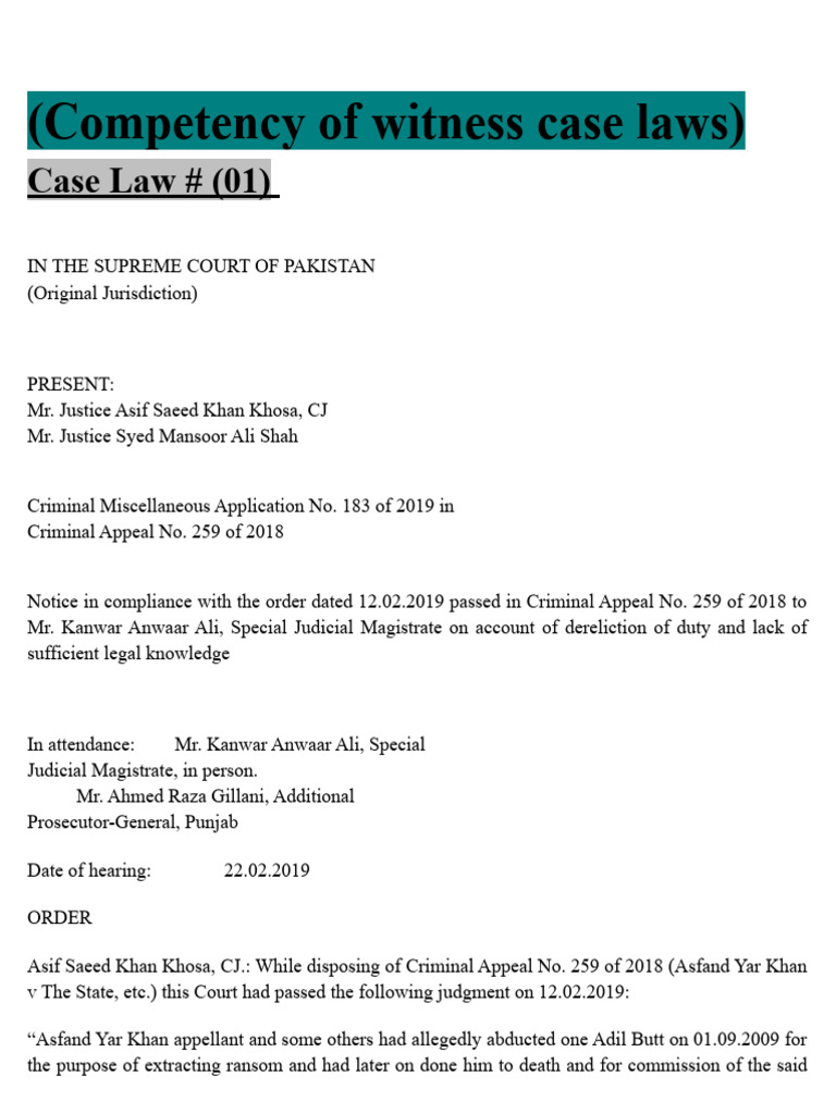 Witness Competency in Legal Cases | PDF | Arrest | Witness