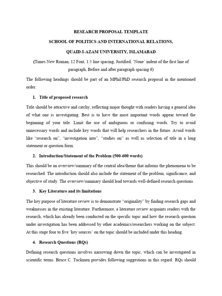 MPhil/PhD Research Proposal Guide | PDF | Hypothesis | Methodology