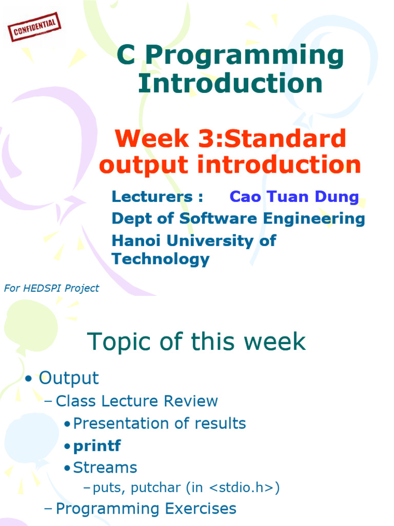 Tin Hoc Co So 2 Week3 Hust | PDF | Pointer (Computer Programming) | Integer (Computer Science)