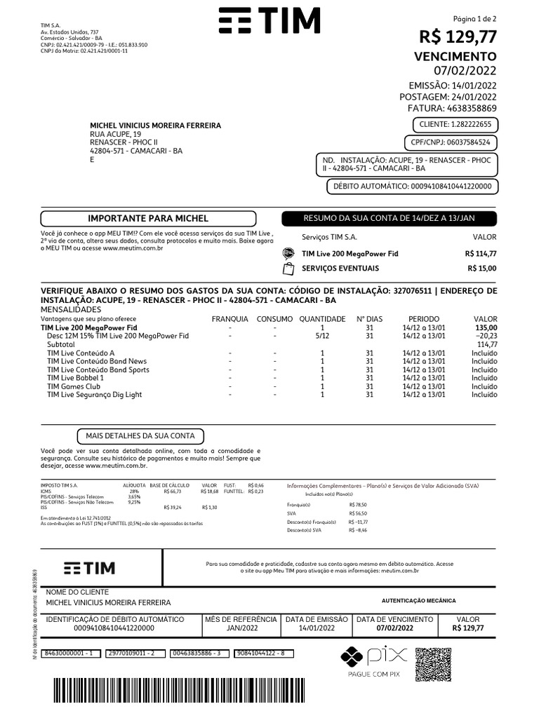 comprovante de residencia | PDF | Bancos | Bancos