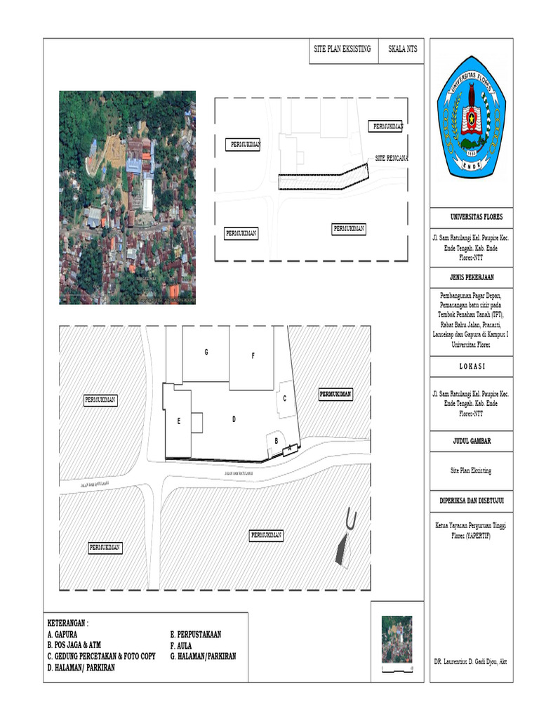 Permukiman: Site Plan Eksisting Skala Nts | PDF