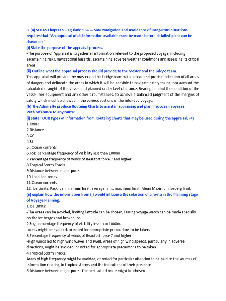 Passage Planning - Solas Related | PDF | Navigation | Ships