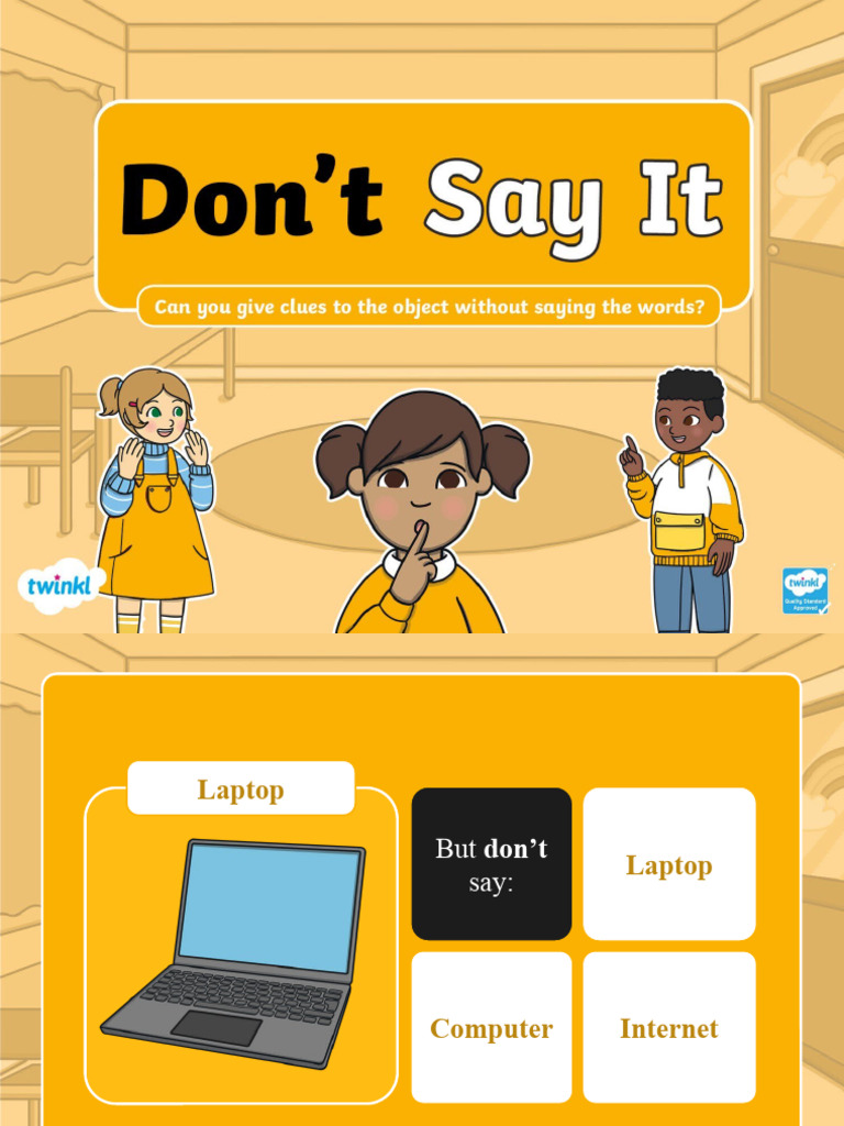 Roi L 0712 Dont Say It Oral Language Game Powerpoint Ver 4 | PDF ...