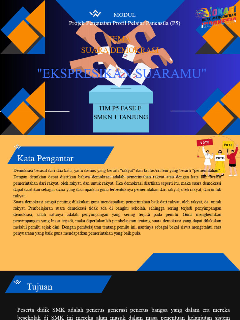 Modul P5 Tema Suara Demokrasi | PDF