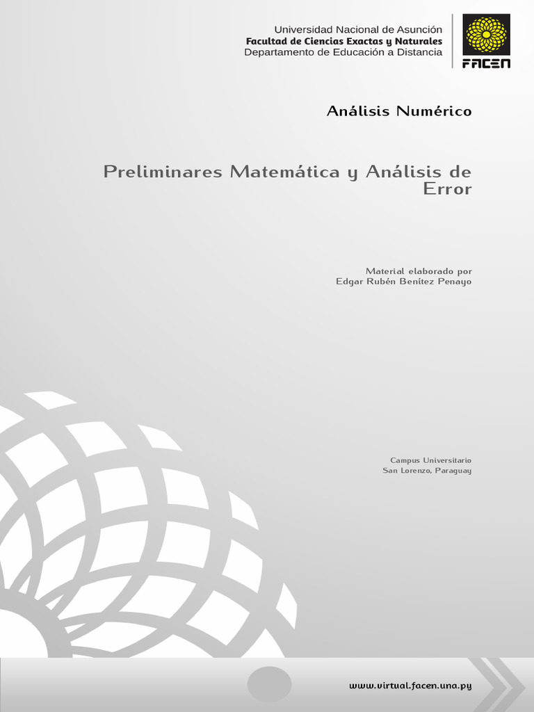 Preliminares Matemáticas y Análisis de Error | PDF | Derivado | Límite (Matemáticas)