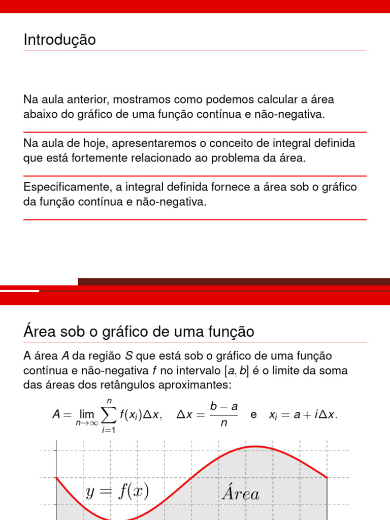 Definição de Integral Definida | PDF | Integrante | Limite (Matemática)