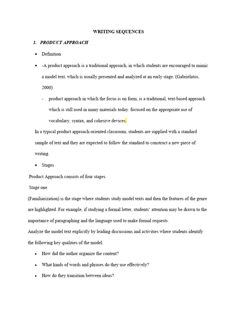 Writing Sequences | PDF | Learning | Brainstorming
