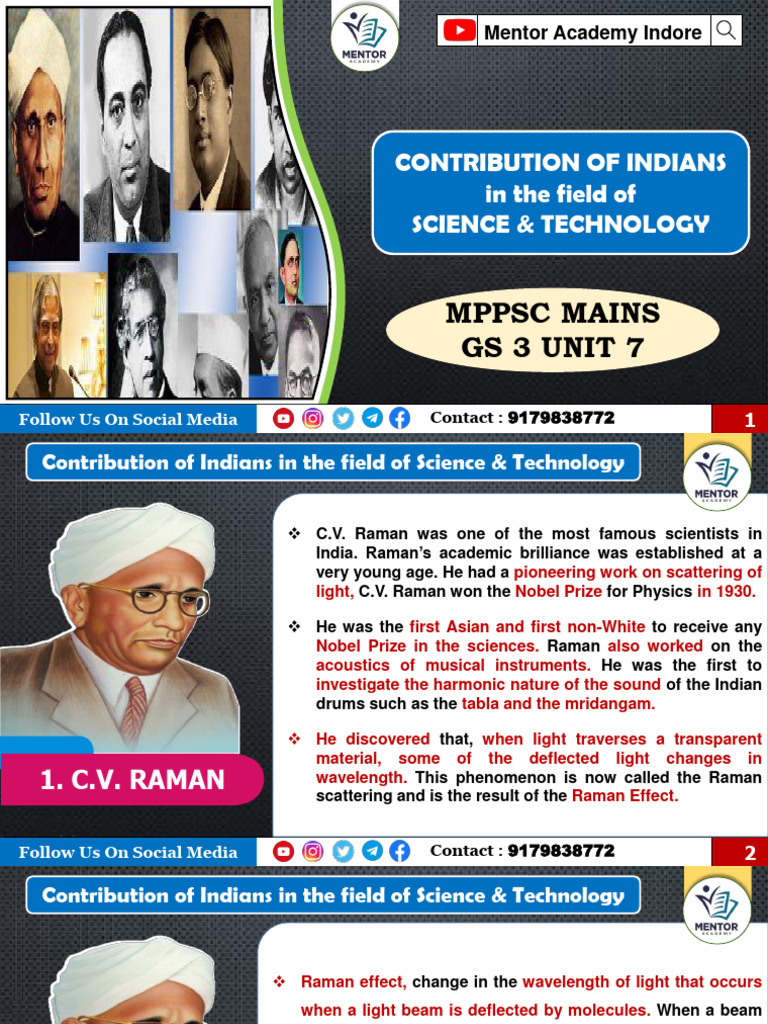 8 Contribution of Indians in The Field of Science and Technology ...