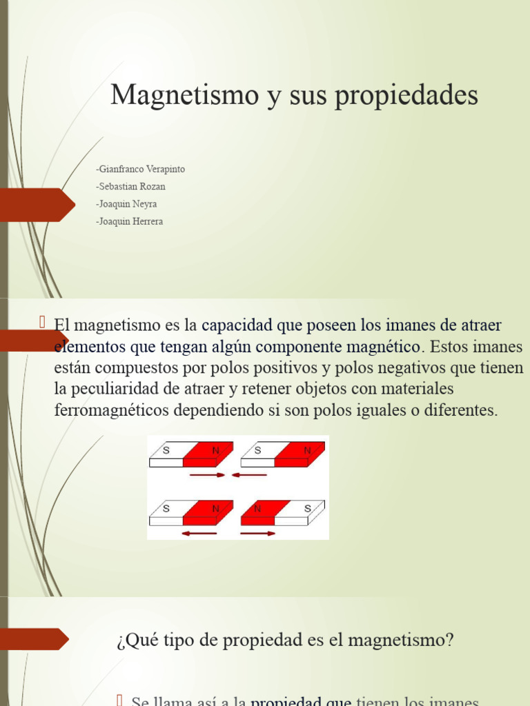 Propiedades del Magnetismo e Imanes | PDF