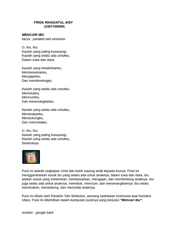 Firda Rihadatul Aisy | PDF | Seni | Puisi