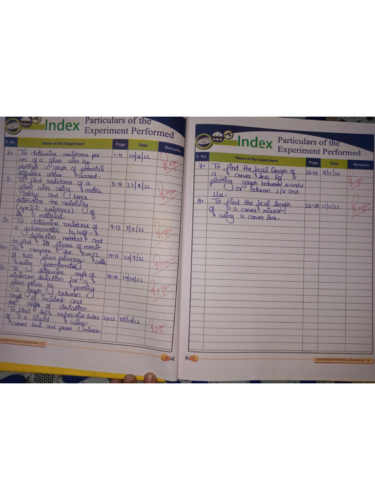 Physics Lab Manual Work | PDF