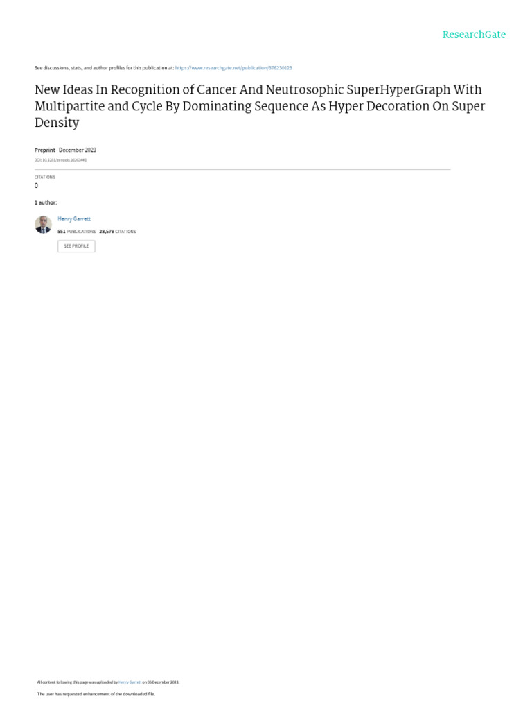New Ideas in Recognition of Cancer and Neutrosophic SuperHyperGraph ...