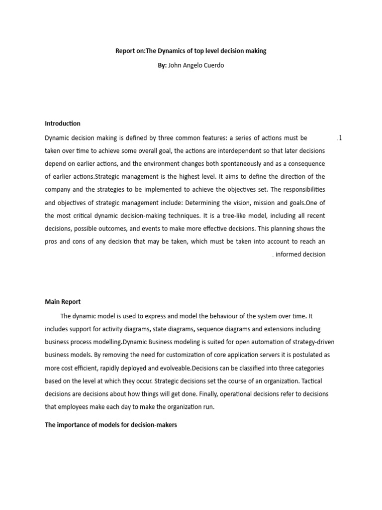 STRATEGIC-MANAGEMENT-REPORT-34 | PDF | Decision Making | Strategic ...