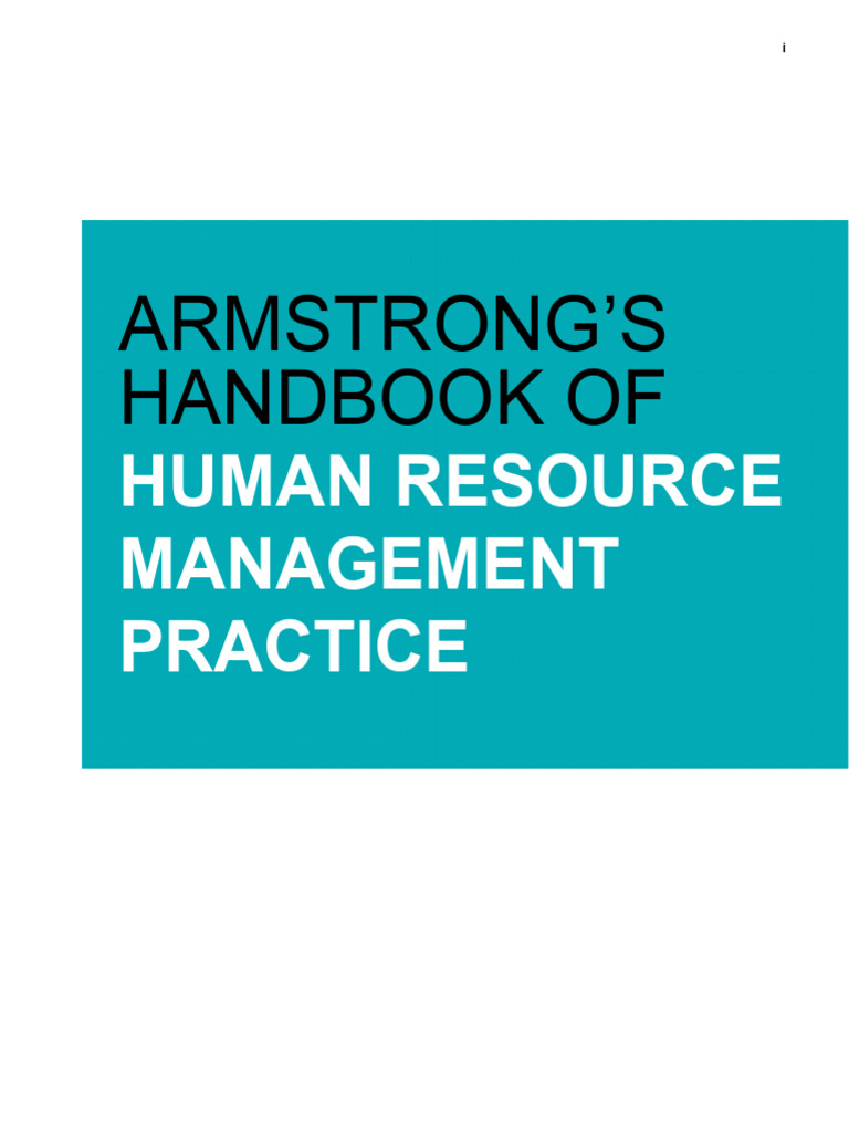 Armstrongs Handbook of Human Resource Ma | PDF | Human Resource ...