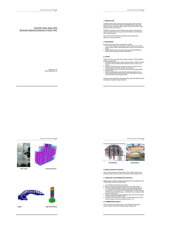 Basic Staad Training | PDF