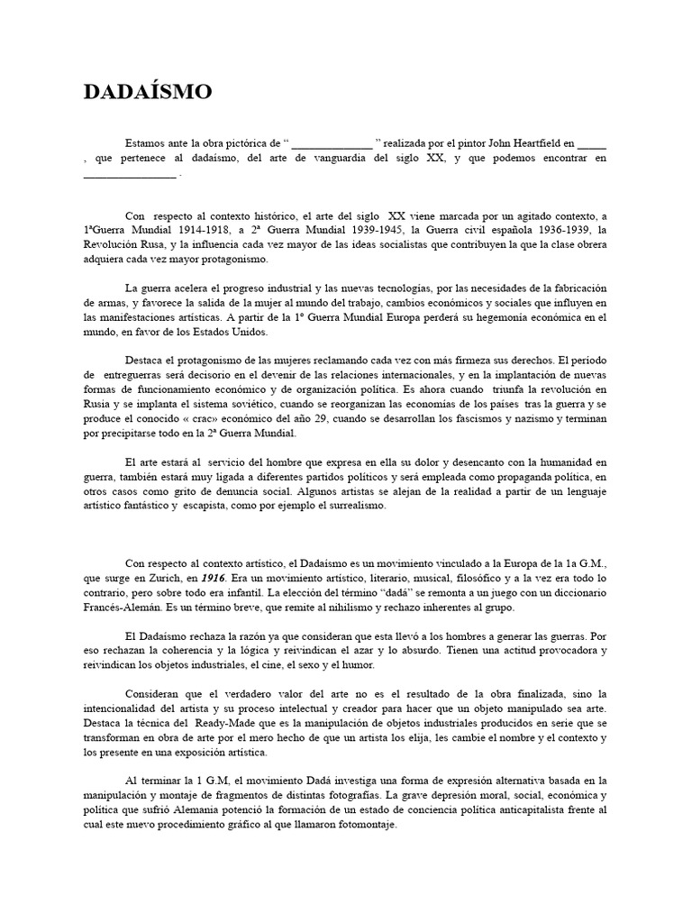 Dadaism o | PDF | Alemania nazi | Adolf Hitler