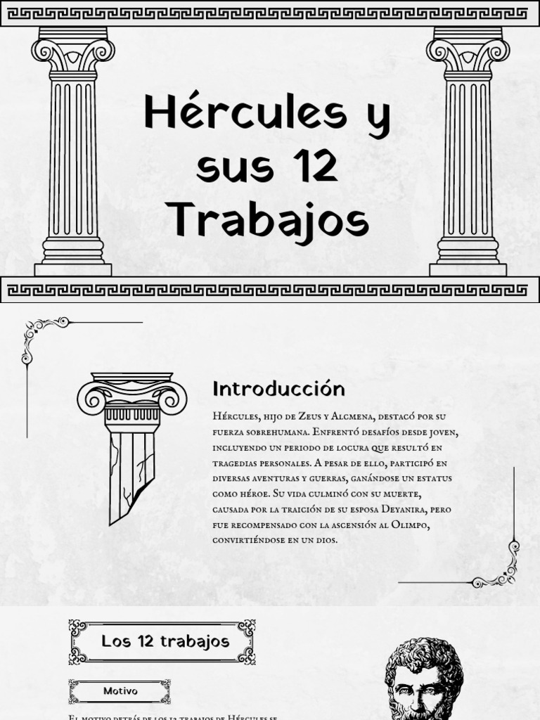 Los 12 Trabajos de Hércules | PDF | Religión Griega Antigua | Dioses ...
