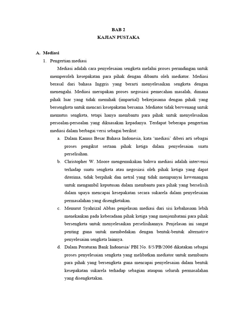 BAB 2 Kajian Pustaka | PDF | Hukum