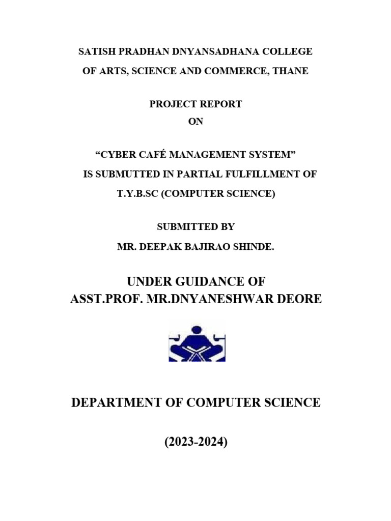 Cyber Cafe Management System DEEPAK SHINDE | PDF | Machine Learning ...