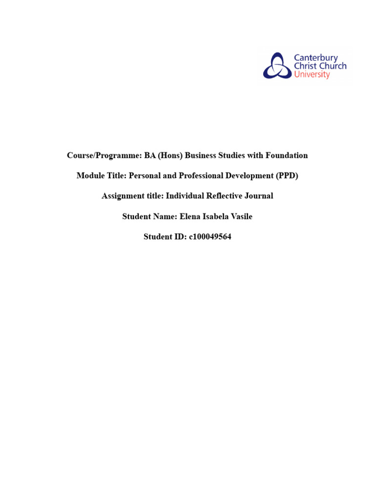 PPD Assignment 1 Elena Vasile | PDF | Educational Technology | Communication