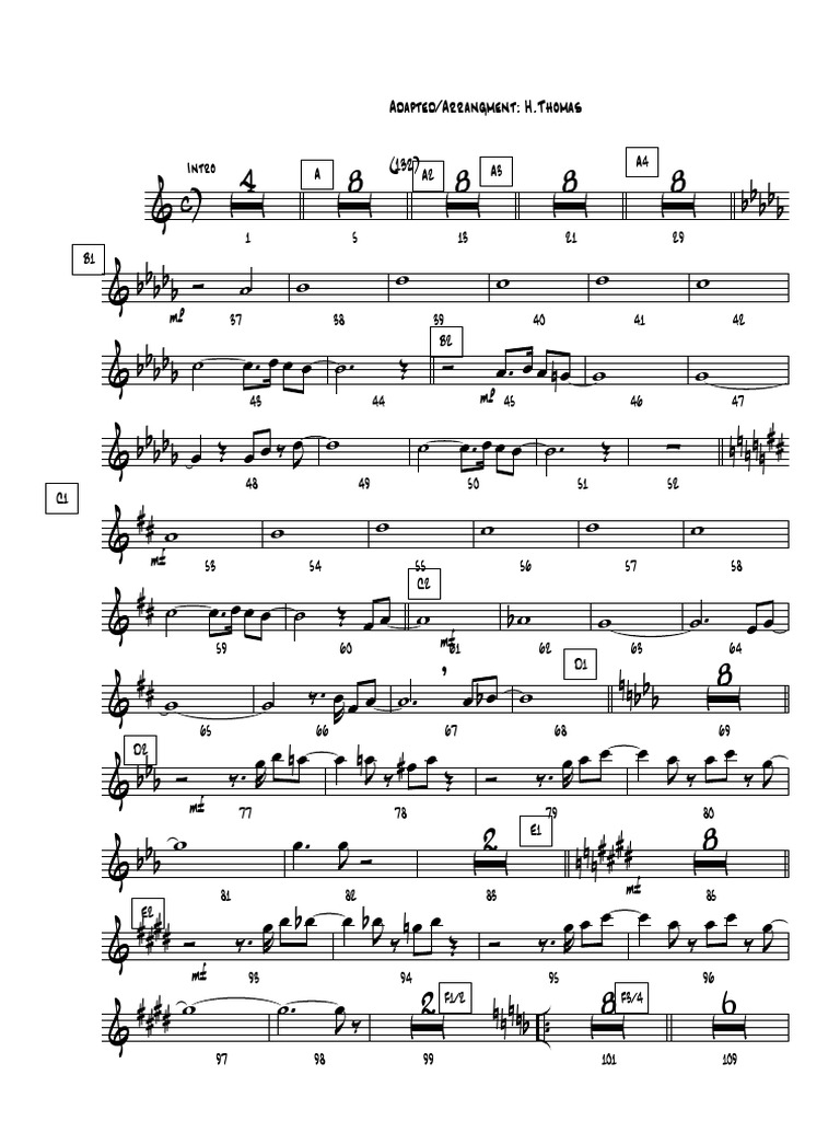 MACK THE KNIFE - SCORE 17-30-54 - Tenor1 | PDF