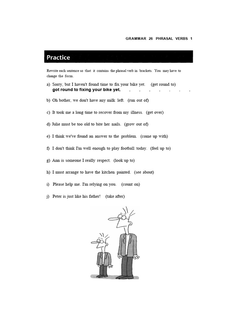 C1 - Phrasal Verbs - Exercices | PDF