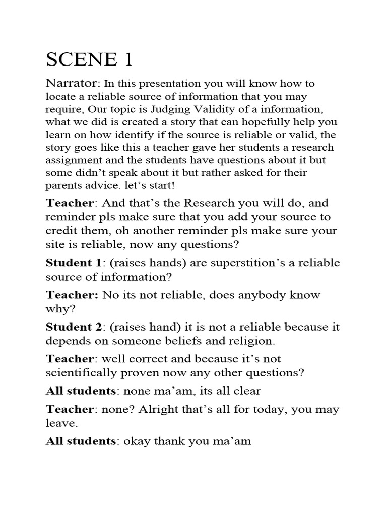 Script For English | PDF | Wellness