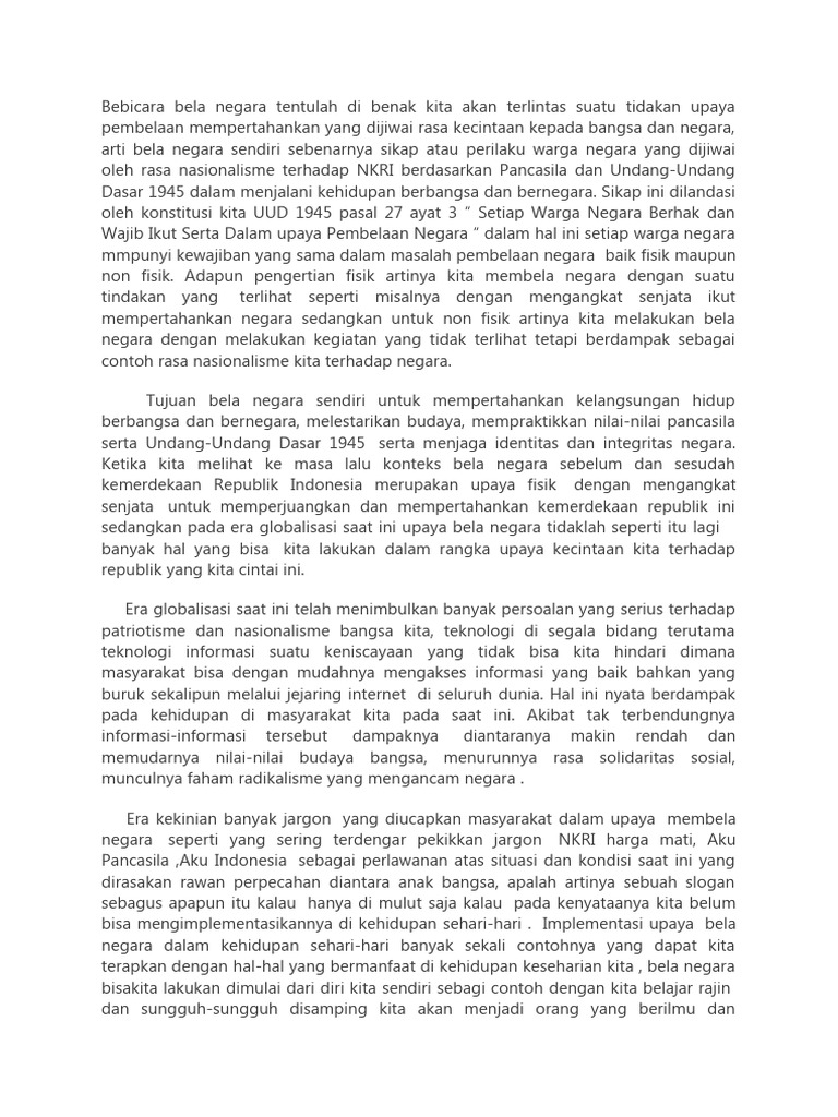 Bela Negara | PDF | Ilmu Sosial