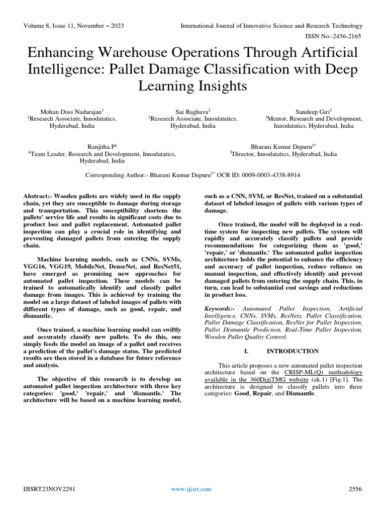 Enhancing Warehouse Operations Through Artificial Intelligence: Pallet ... Enhancing Warehouse Operations Through Artificial Intelligence: Pallet ...