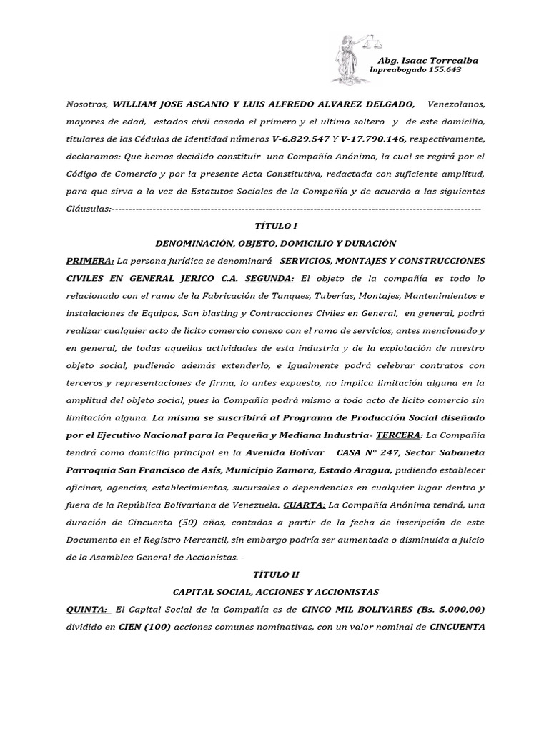 Pyme Los Vecinos San Panccho | PDF | Compartir (Finanzas) | Junta Directiva