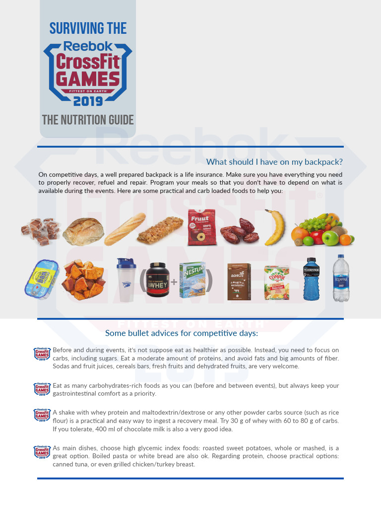 Nutrition Guide - The Crossfit Games | PDF | Meal | Carbohydrates