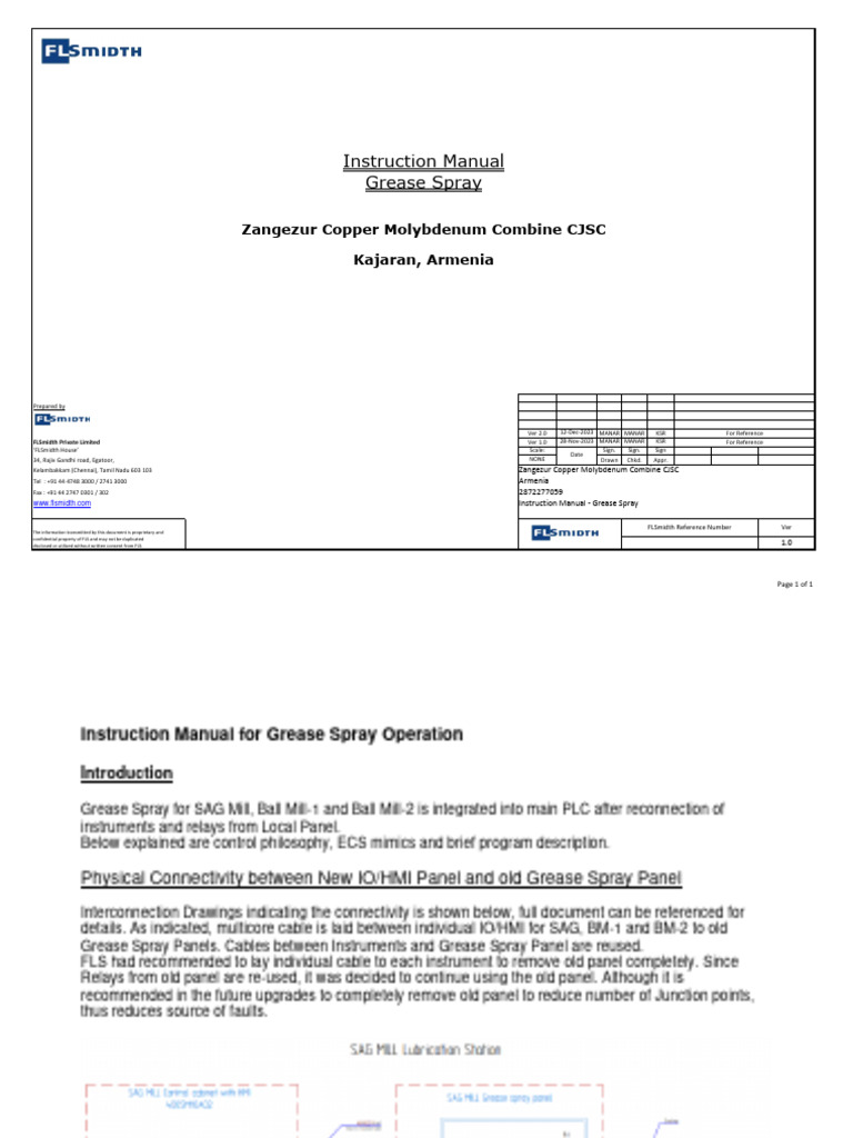 Grease Spray Manual for Mills | PDF | Elevator | Timer