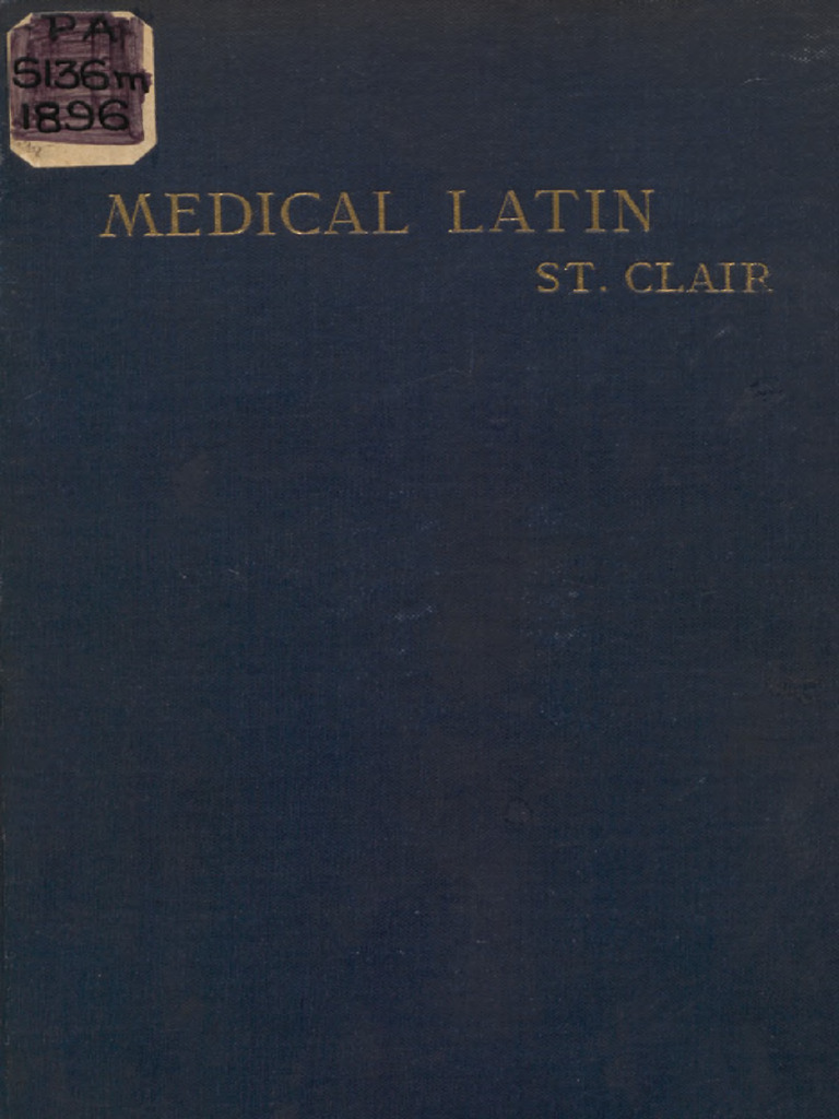 Medical Latin: St. Clair | PDF | Linguistic Typology | Language Mechanics