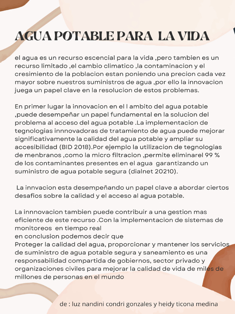 Agua Potable | PDF