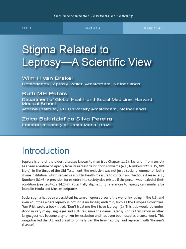 Understanding Leprosy-Related Stigma | PDF | Social Stigma | Leprosy