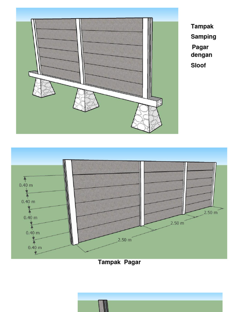 Gambar Pagar Dengan Sloof-1 | PDF