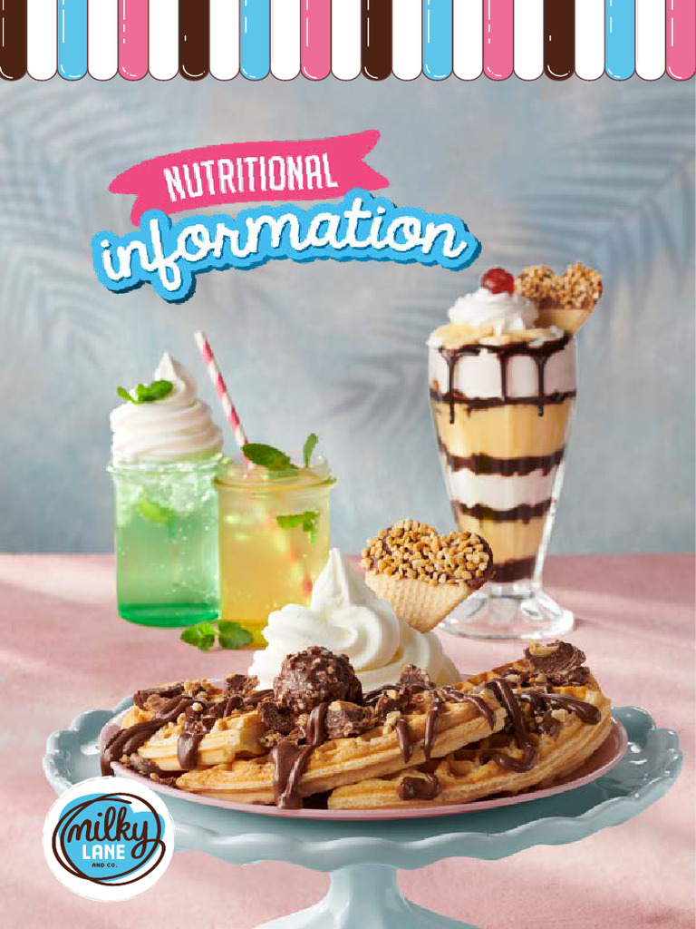 Milky Lane October Menus 2022 Website Nutritional Guide v2 | PDF ...