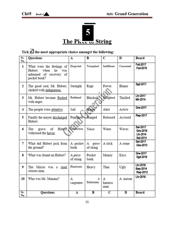 The Piece of String: Ch#5 Grand Generation | PDF