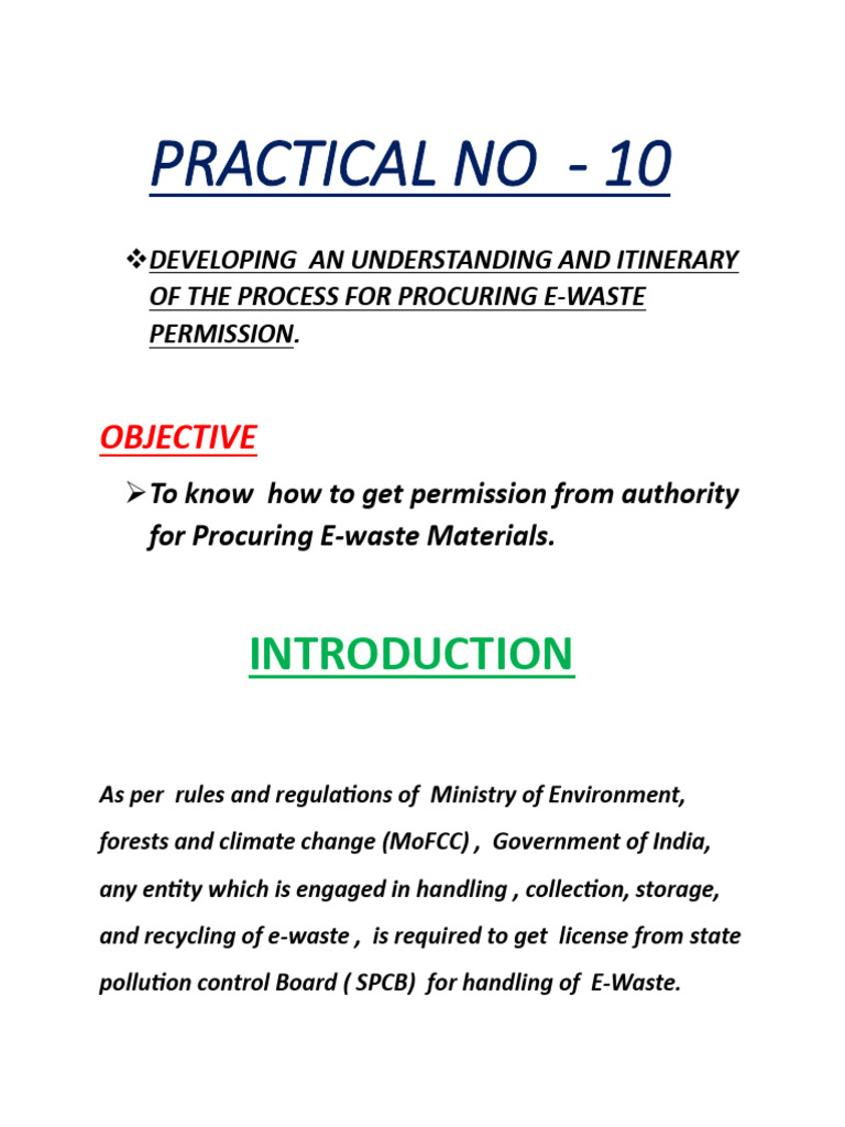 PRACTICAL 10 SEC | PDF | Electronic Waste | Waste
