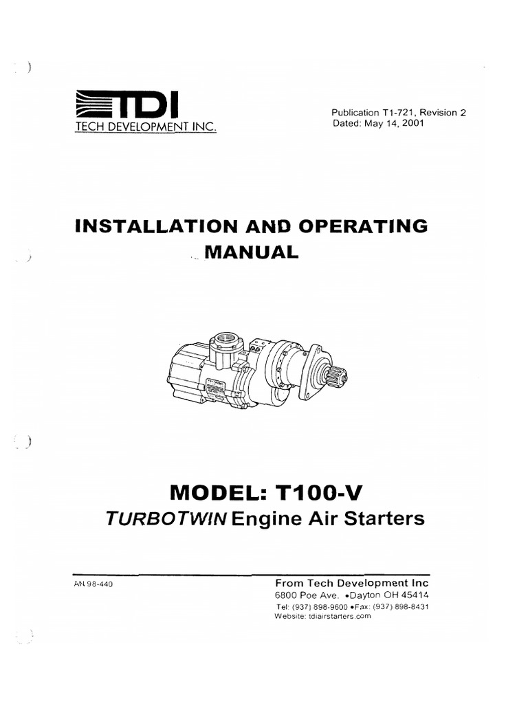 MODEL: T100-V: Installation and Operating .. Manual | PDF | Valve ...