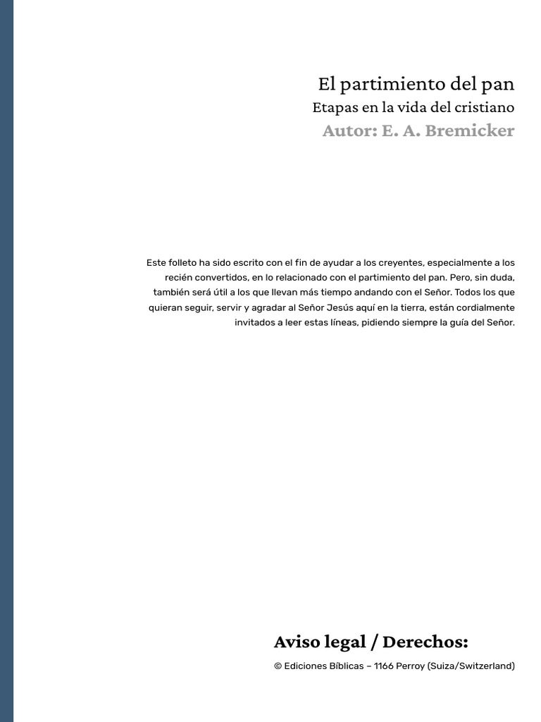 El Partimiento del Pan en la Biblia | PDF | eucaristía | Cristo (título)