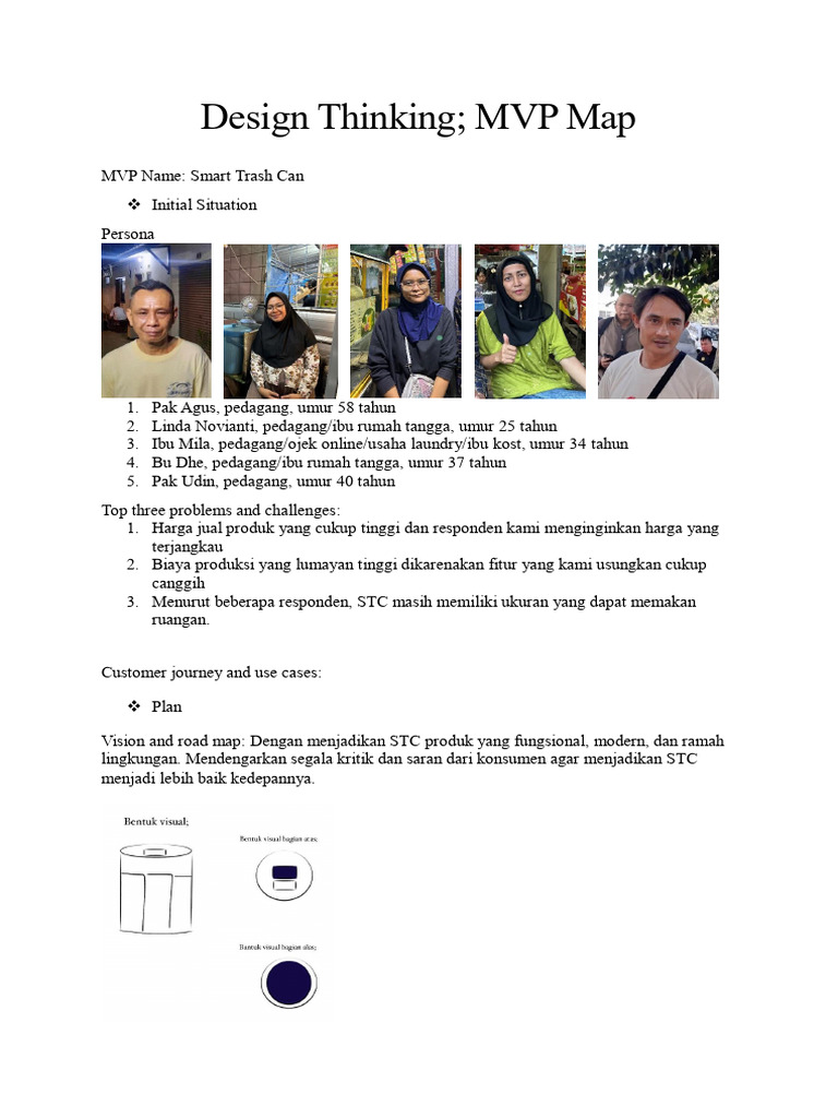 Design Thinking Mvp Map - Kelompok 4 | PDF