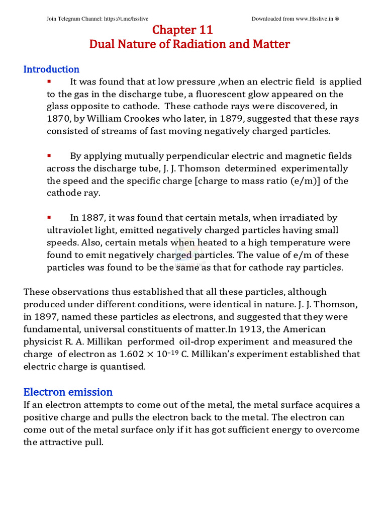 Hsslive Plus Two Physics Chapter 11 Seema | PDF | Photoelectric Effect ...