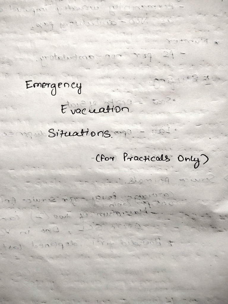 Evacuation Situations Flowchart | PDF