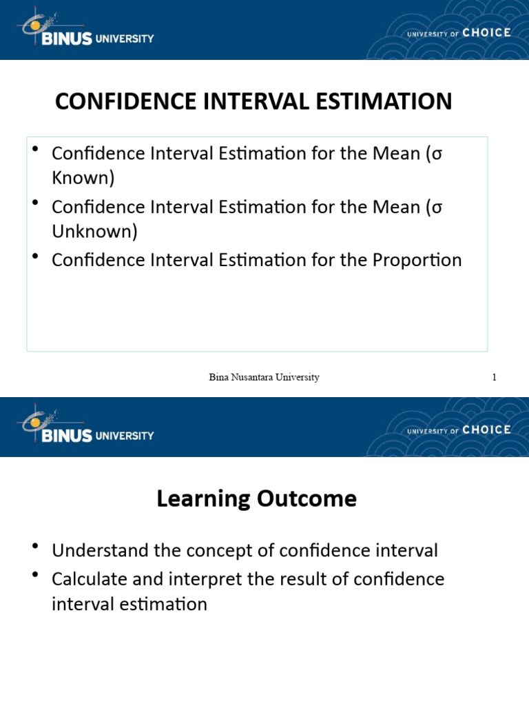 Confidence Interval Estimation Basic Statistics Pdf Confidence Interval Standard Deviation