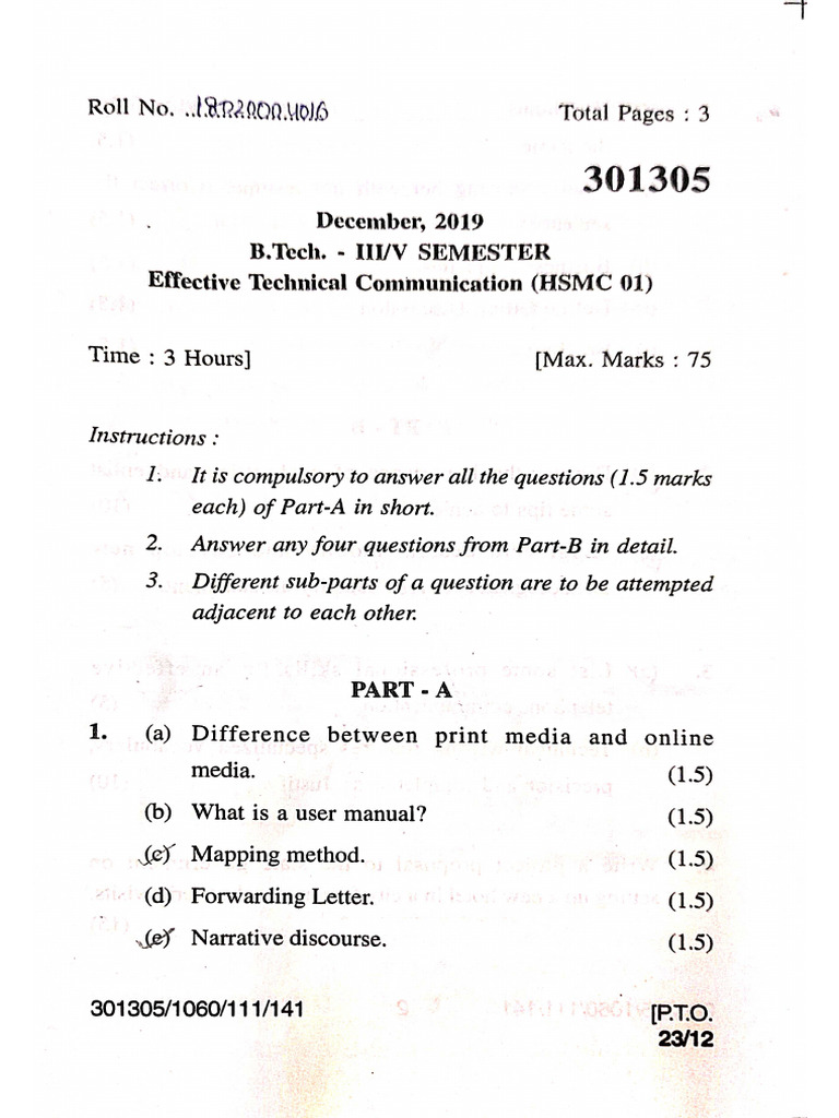ETC University Papers | PDF