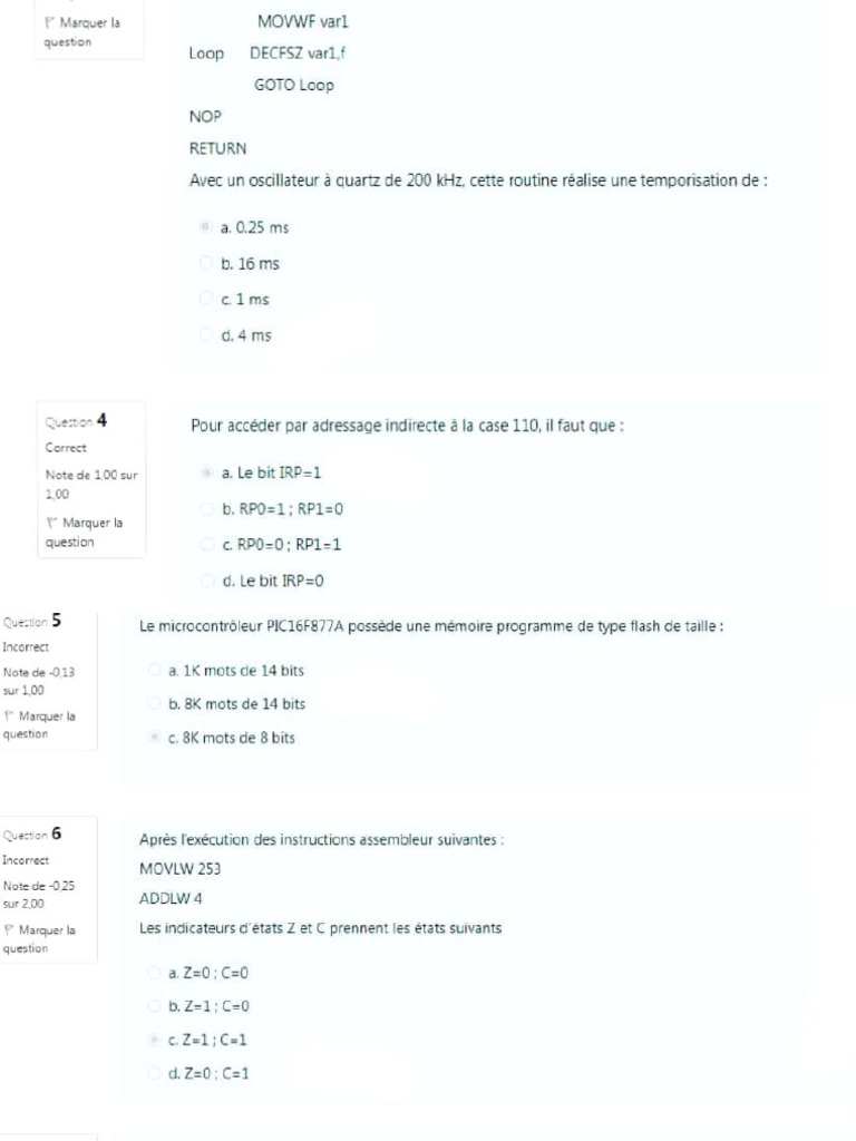 QCM | PDF