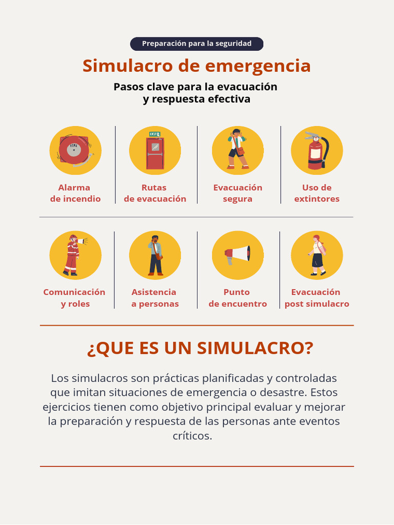 Guía de Simulacros de Emergencia | PDF