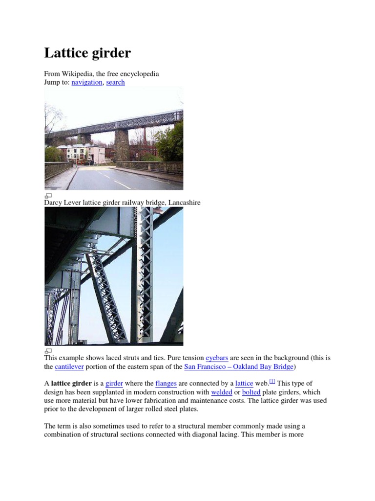 Lattice Girder | PDF | Building Engineering | Civil Engineering
