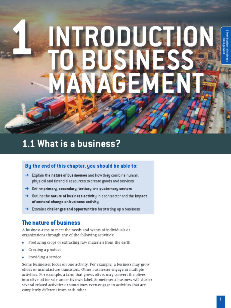 1.1. What Is A Business - Textbook | PDF | Marketing | Business